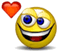 GIF coeur smiley gratuit, emoticone coeur Gifs animes